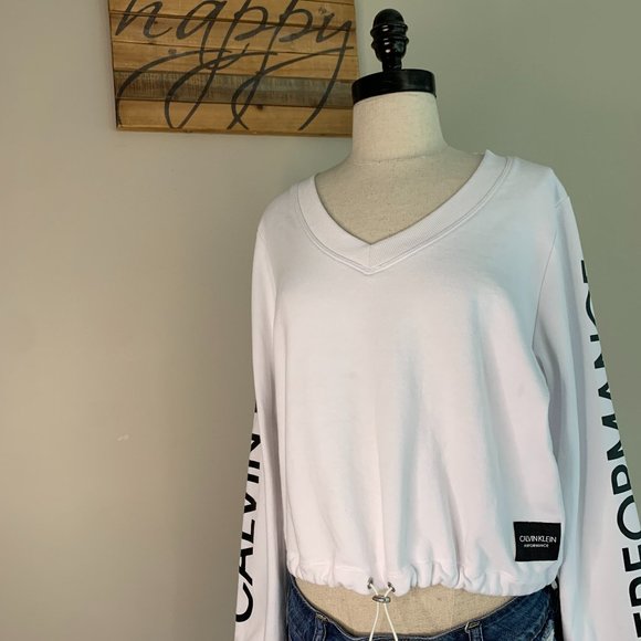 Calvin Klein Performance | Tops | Calvin Klein V Neck Cropped ...